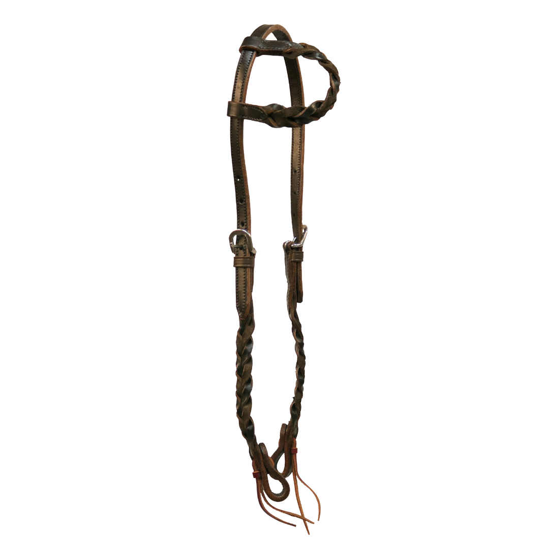 Braided Bandit One Ear Headstall - Chocolate – FG Pro Shop Inc.