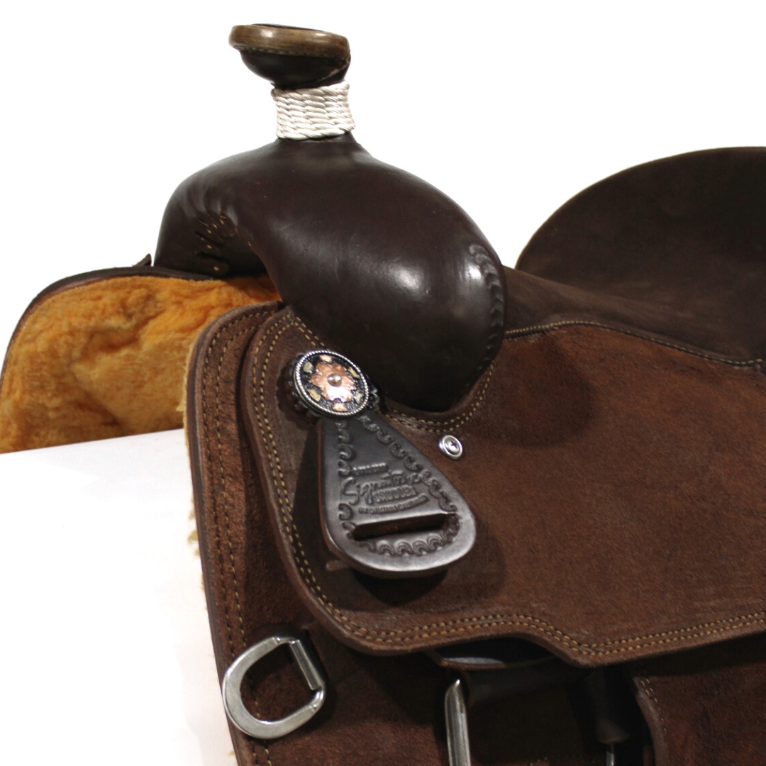 Calf Roping Saddle Dark Brown - 13.5" – FG Pro Shop Inc.